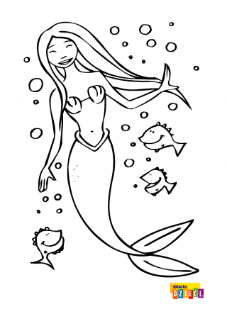 Kolorowanka - Syrenka