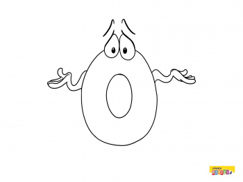 Kolorowanka - Cyfra 0