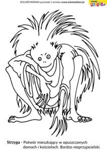 Kolorowanka - strzyga potwór