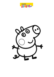 George brat Peppy, bezpłatna kolorowanka do druku dla dzieci. Malowanki ...